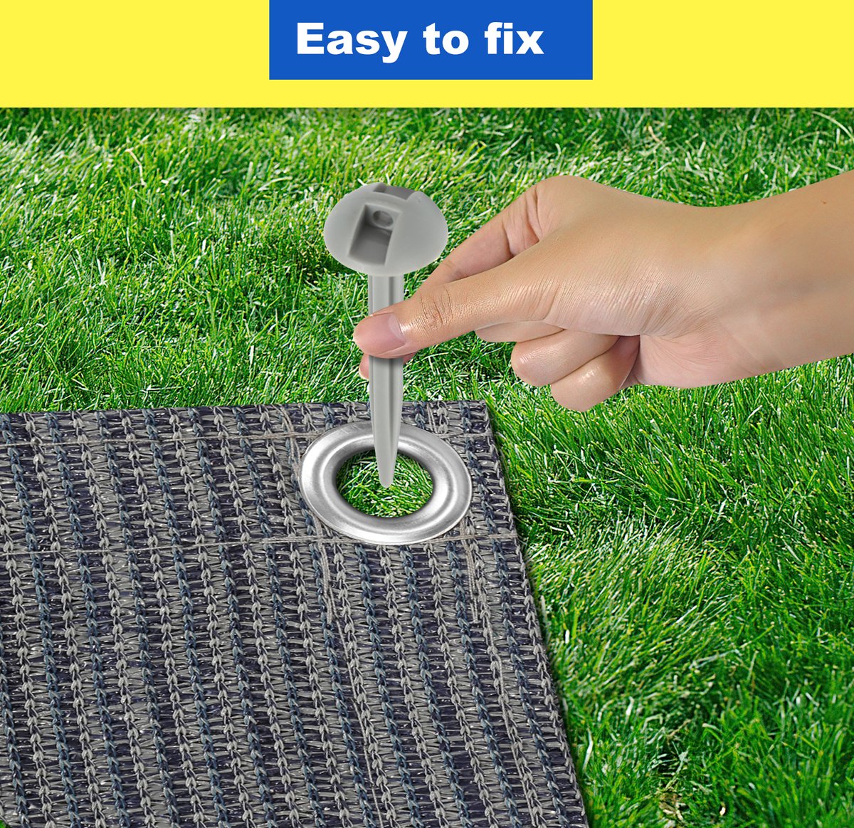 Voortent tapijt Antraciet - 300*300cm tent tapijt - Tenttapijt - HDPE ...