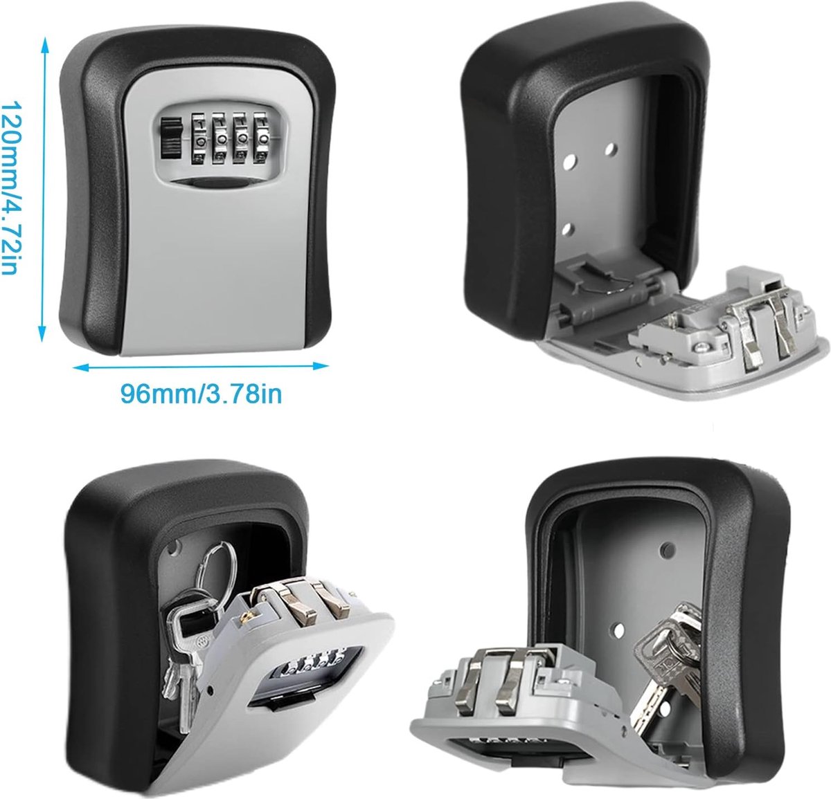 Coffre-fort à clés Coffre-fort à clés avec code numérique, pour usage ...