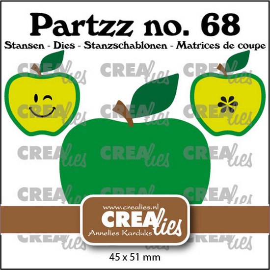 Crealies Partzz Appel groot CLPartzz68 45x51 mm (06-23) | bol