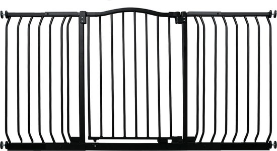 Bettacare Huisdierenhekje met Gebogen Bovenkant, 188-197cm, Mat Zwart | bol