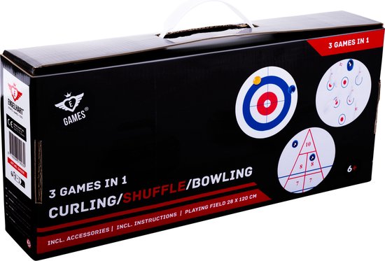 3 in 1 Curling, Shuffle, Bowling game box | bol