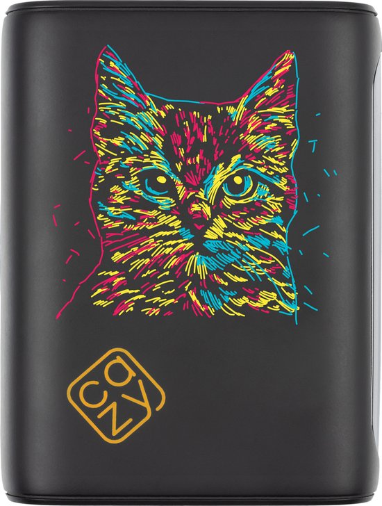Cazy USB-C PD Powerbank 10.000mAh - Design - Doodle Cat - USB-C poort ...