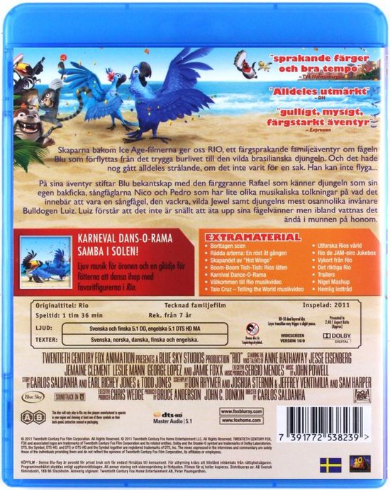 Rio [Blu-Ray] (Blu-ray), Anne Hathaway | Dvd's | bol.com
