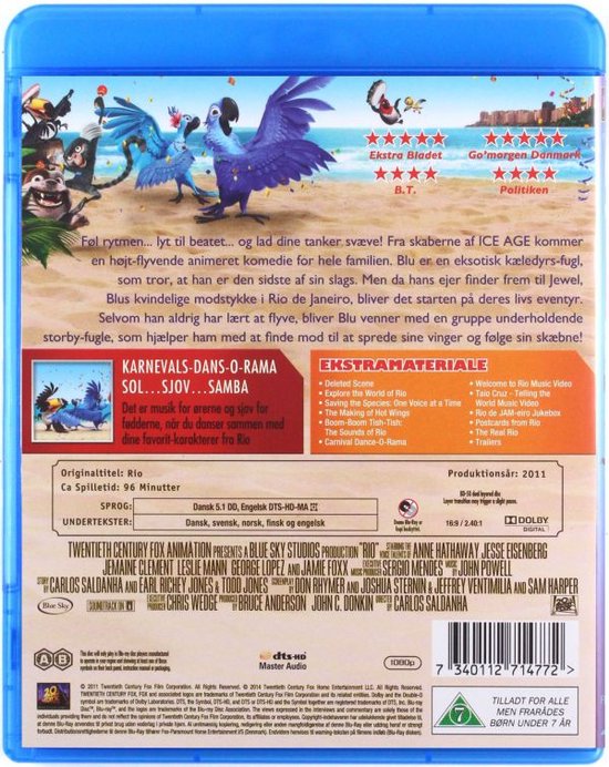 Rio [Blu-Ray] (Blu-ray), Anne Hathaway | Dvd's | bol
