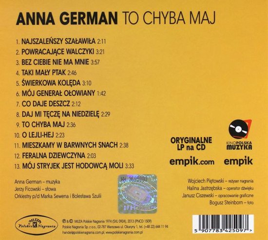 Anna German: To chyba maj (digipack) [CD], Anna German | CD (album ...