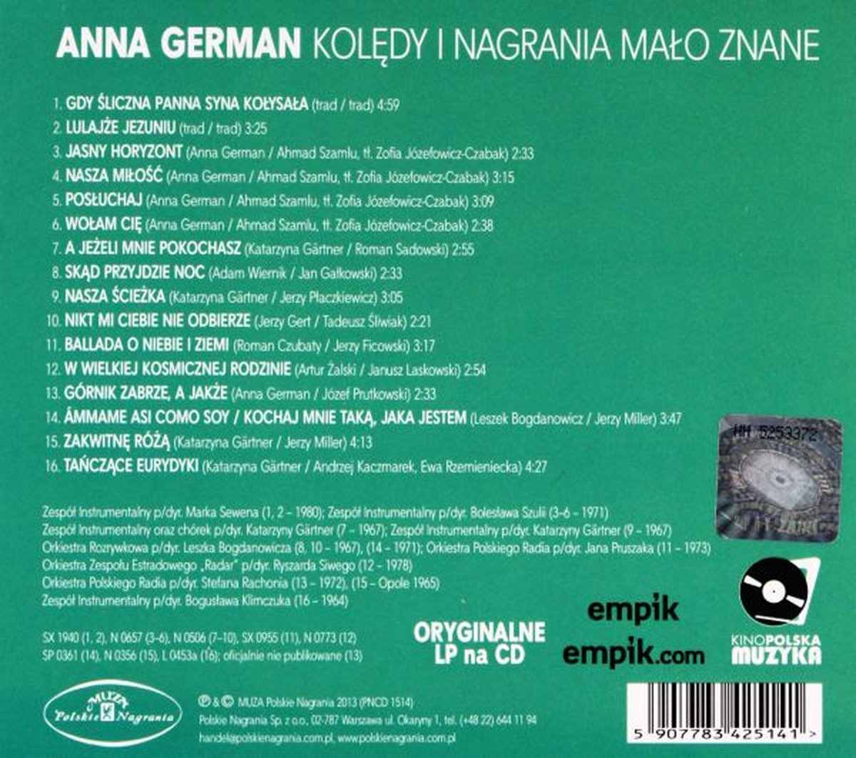 Anna German: Kolędy i nagrania mało znane [CD], Anna German | CD (album ...