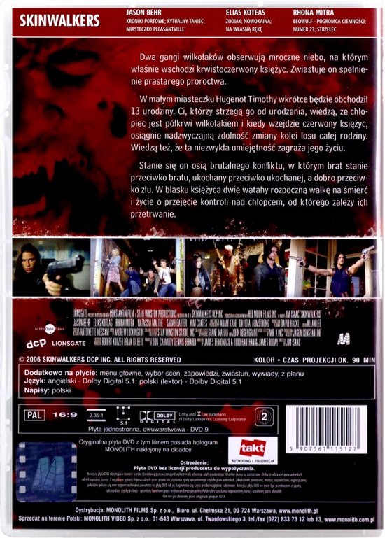 Skinwalkers [DVD] (Dvd), Jason Behr | Dvd's | bol