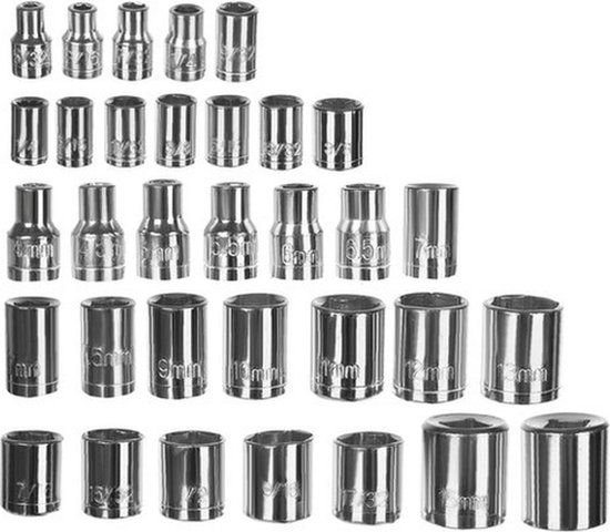 Borvat® | Dopsleutelset in koffer. 40 delig | bol