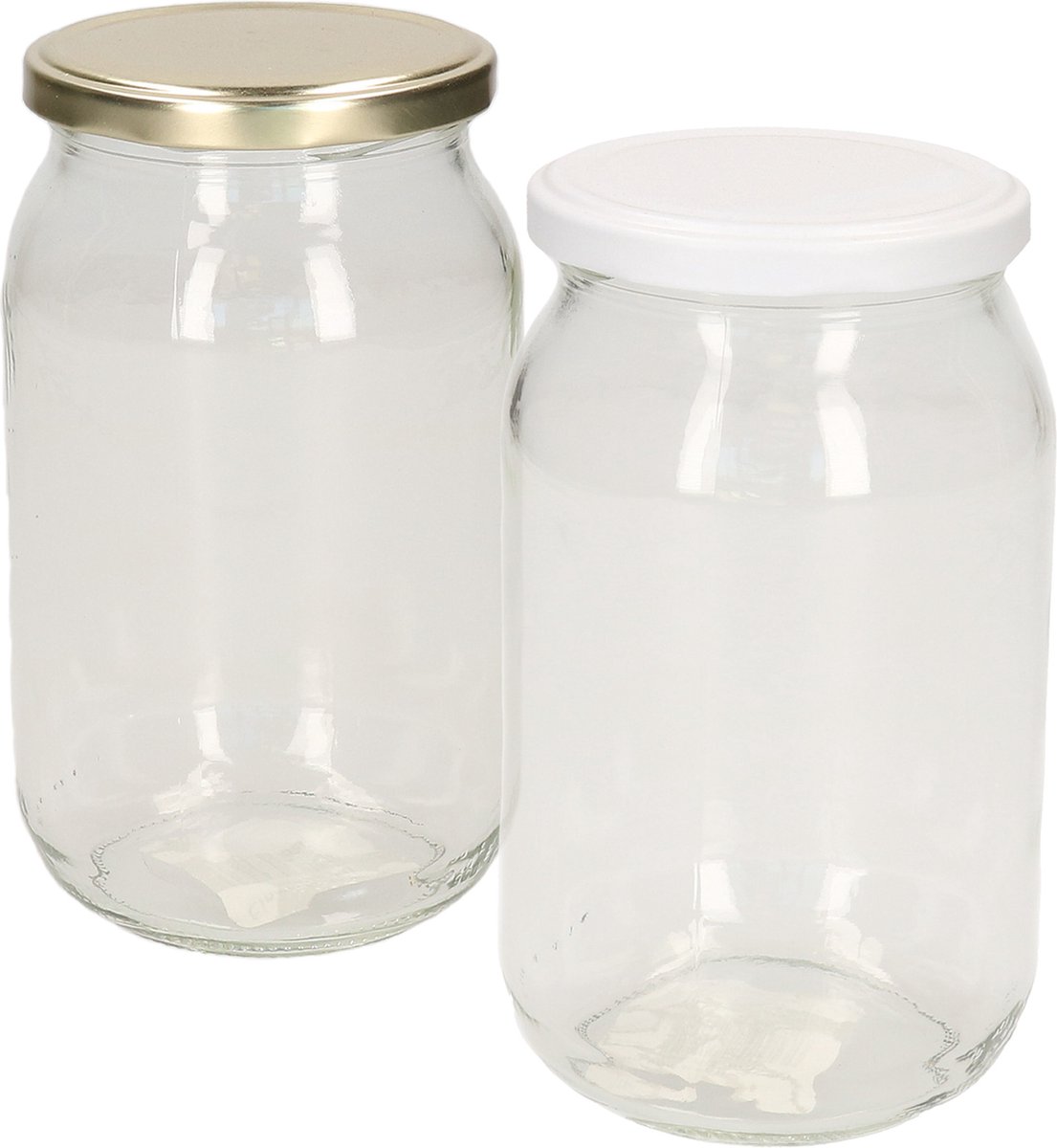 Weckpotten/inmaakpotten met schroefdeksel 900 ml - goud - Inmaakpotten ...