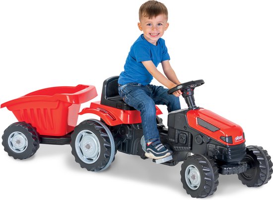 AMIGO Pilsan Active Aanhanger Voor Traptractor - Rood/Zwart | bol
