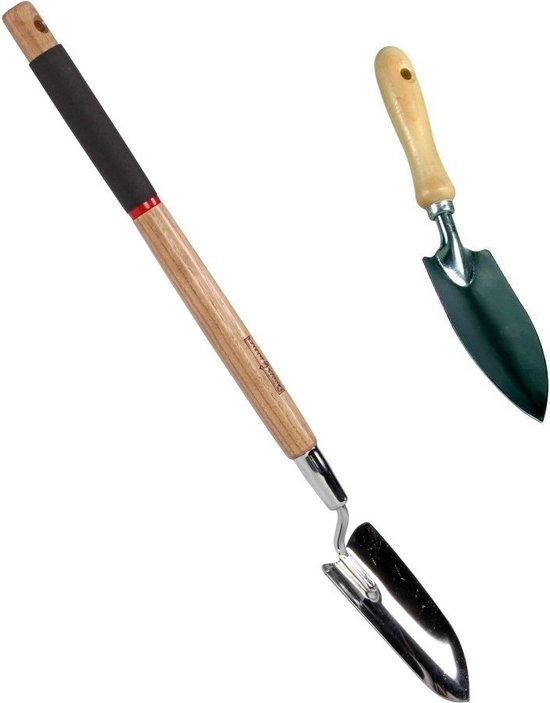 Korte en lange plantenschep / tuinierschepjes 25 en 60 cm - moestuin ...