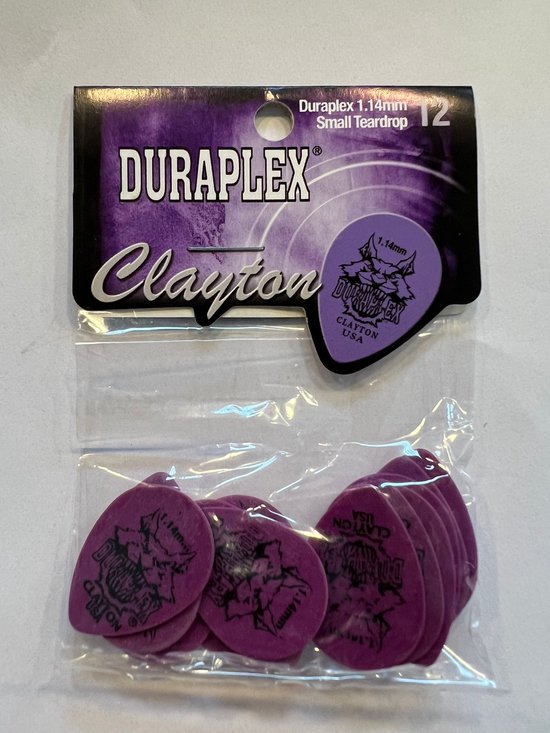 Clayton - Duraplex - small teardrop plectrum - 1.14 mm - 12-pack | bol