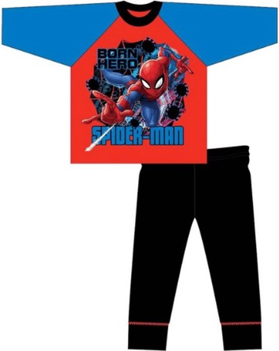 Spiderman Pyjama 100 Katoen Marvel Spider Man Pyama Maat 110