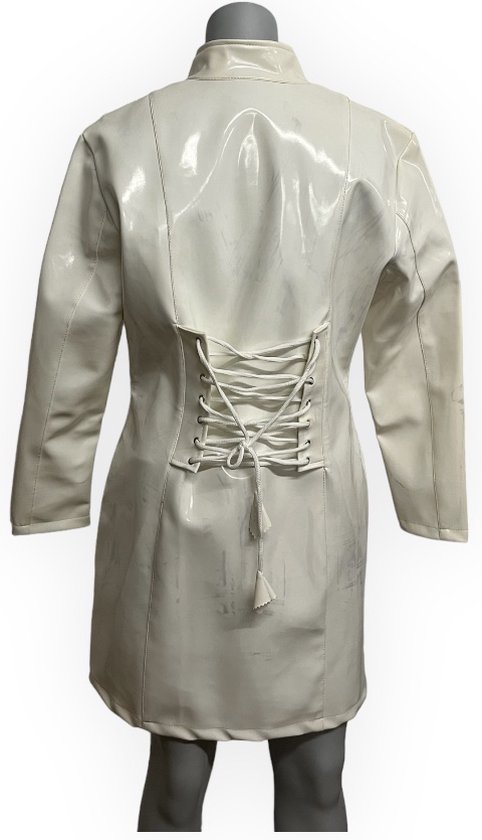 Fashion World - Witte Jas Met 3/4 Rits En Erotische Vlekken - Maat L ...