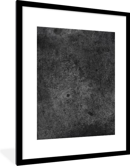 Fotolijst incl. Poster - Beton - Structuur - Retro - Zwart - Grijs ...