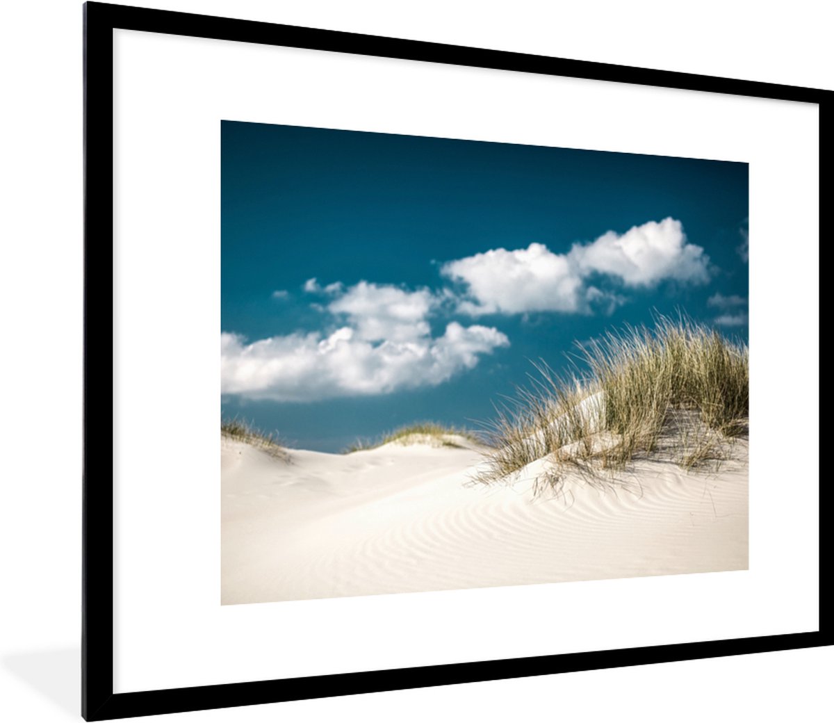 Fotolijst incl. Poster - Strand - Duinen - Gras - 80x60 cm ...