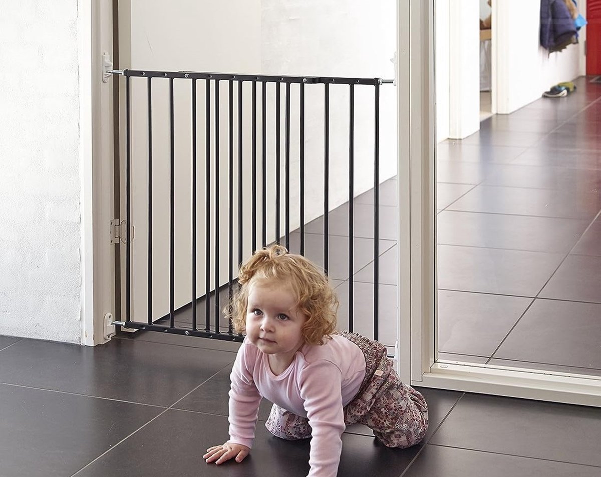 metalen deur en traphekje, 62,5-106,8 cm, zwart (diverse modellen ...