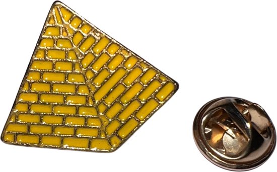 Piramide Emaille Pin 2.5 cm / 2.1 cm / Geel Goud | bol
