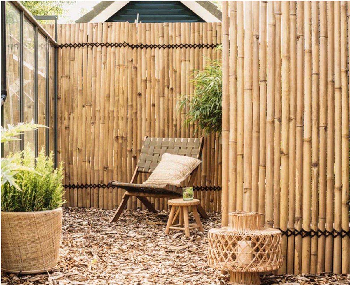 Bamboe Schutting Latten 90 x 200 cm - bamboescherm - bamboe tuinscherm ...