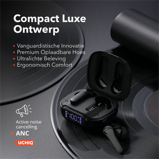 QuchiQ™ Draadloze Oordopjes - Oordopjes Draadloos - In-ear Oordopjes ...