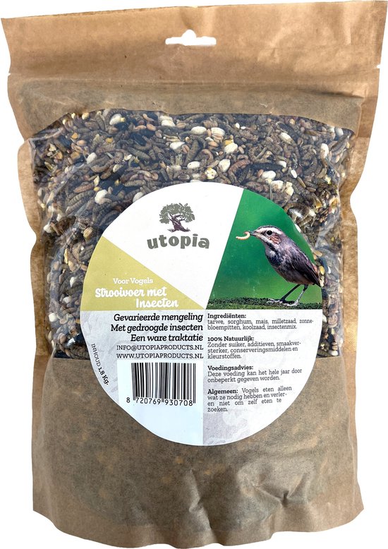 Utopia Strooivoer Met Insecten 1,8 KG | bol