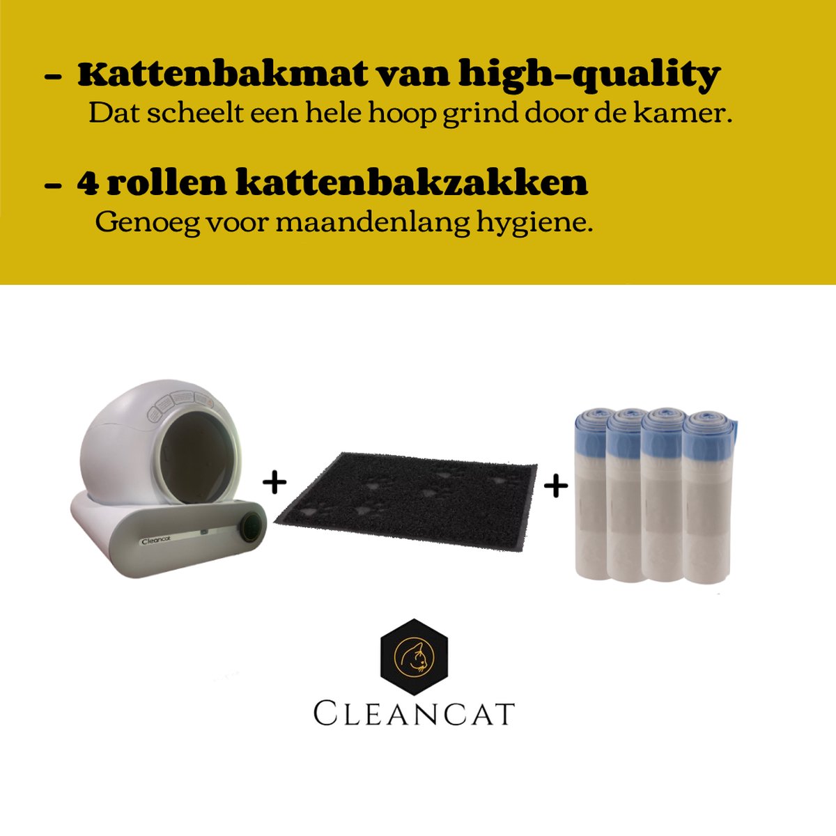 CleanCat© - Automatische Kattenbak - XXL - Zelfreinigende Kattenbak ...