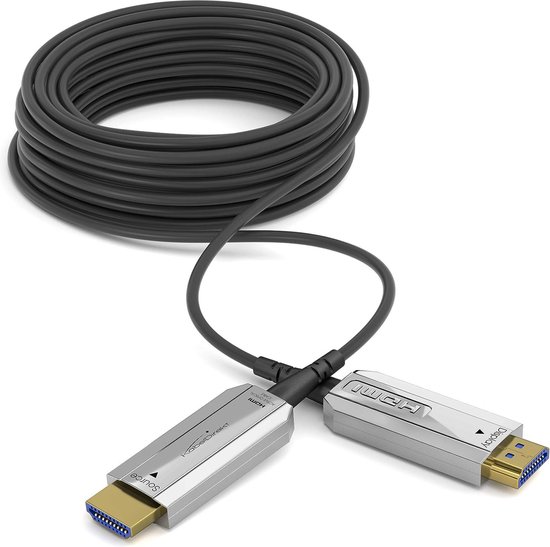 KabelDirekt - optische HDMI 2.0 kabel - 50m - PRO Series - 4K @ 60Hz | bol