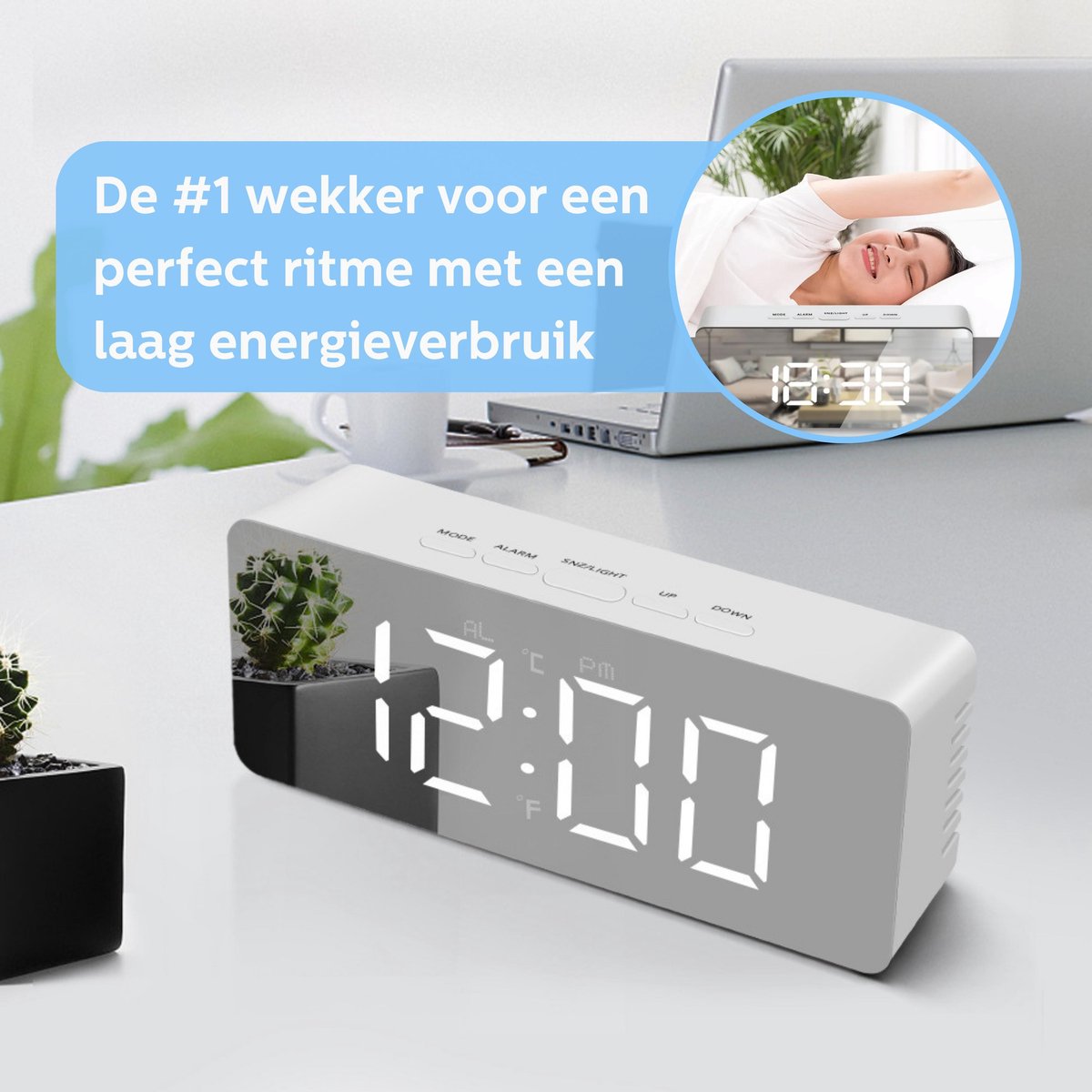 Zookie Wekker - Digitale Wekker voor Slaapkamer - Wekker Digitaal ...
