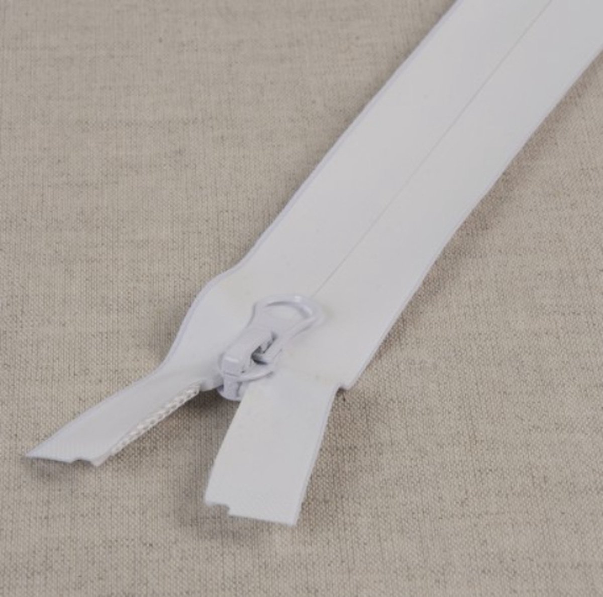 Deelbare blinde rits wit 60cm - waterproof waterbestendig - rits voor jassen, vesten... | bol.com