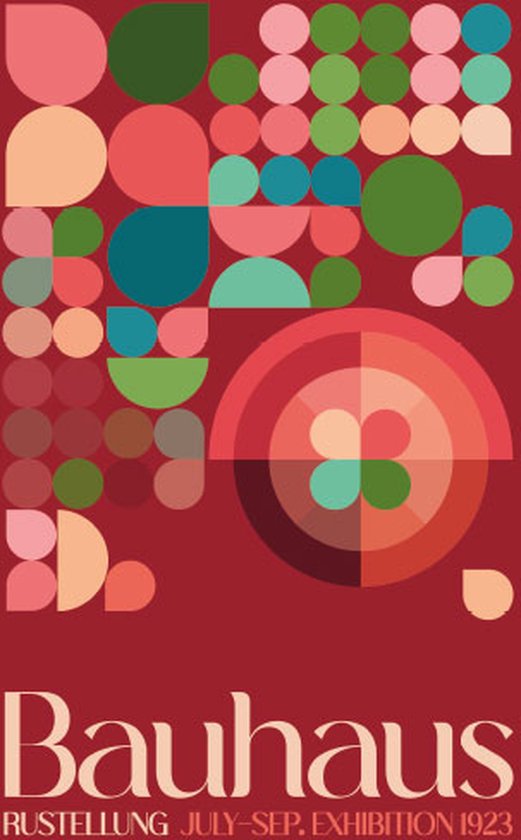 Bauhaus Colours Kunstdruk 40x50cm | Poster | bol