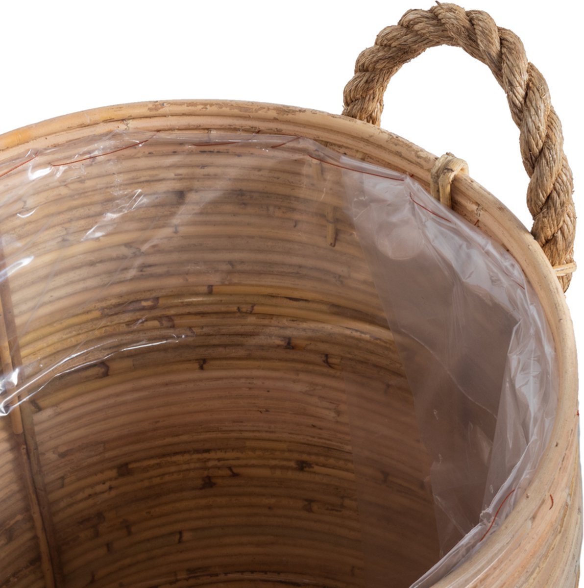 Mand Rotan - Rond - Naturel - Mand Streep Middel | bol.com
