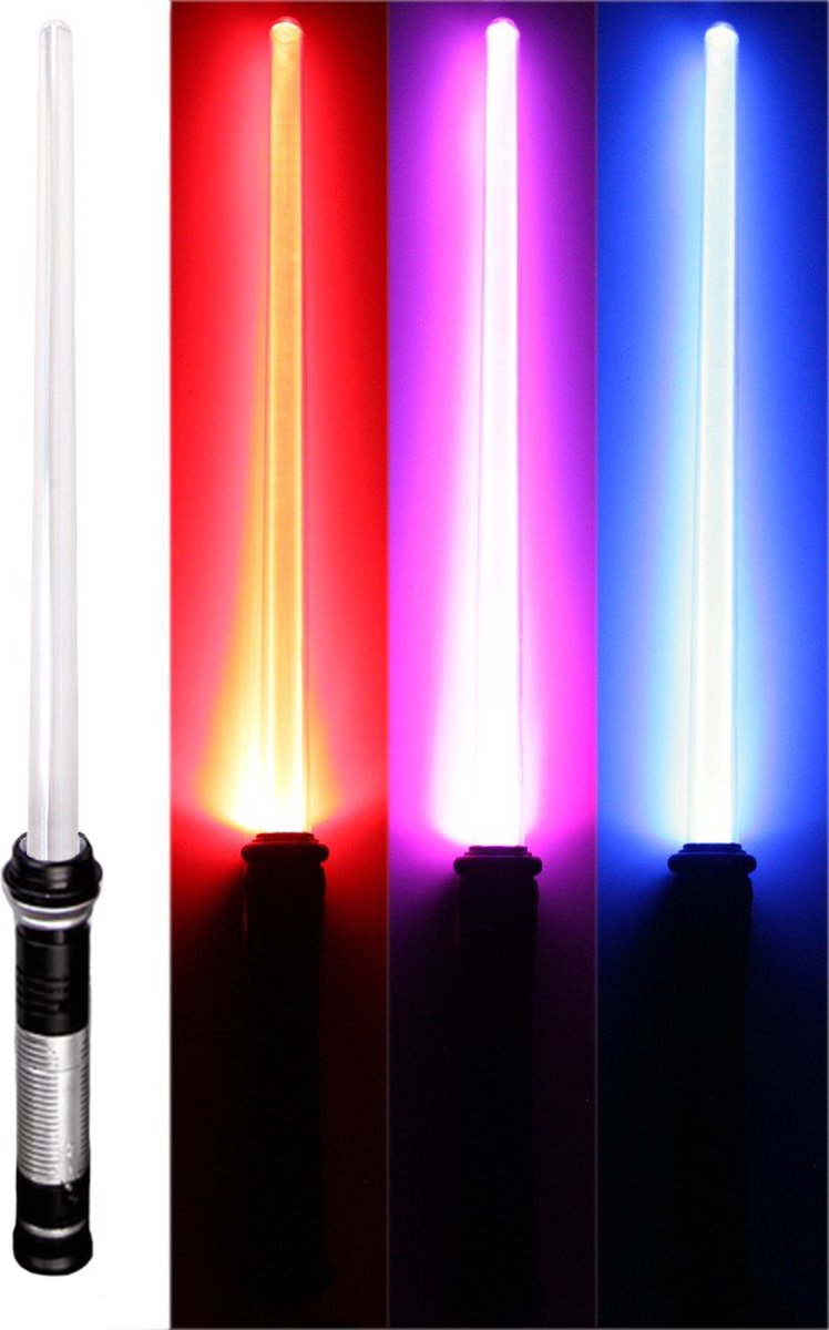 KIMU Licht Zwaard 66 cm - Lightsaber Lichtzwaard Space Star - LED ...