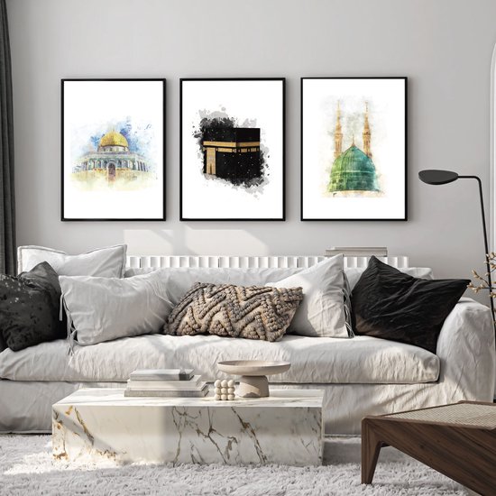 Islam Poster Set van 3 stuks 50x70cm (zonder frame) - Islamitische ...