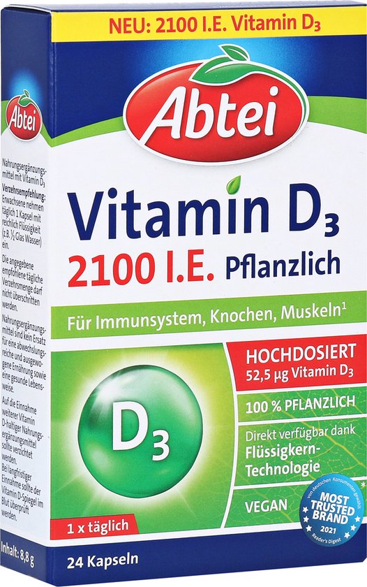 ABTEI Vitamin D3 2100 IU Vegetable Capsules | bol