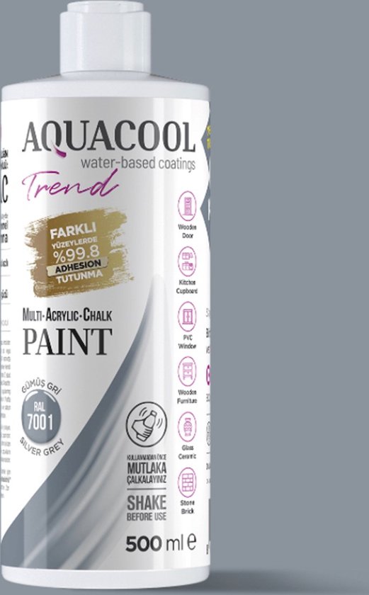 Aquacool Trend Zilvergrijs RAL 7001 - Keukenkasten verf - Tegelverf ...