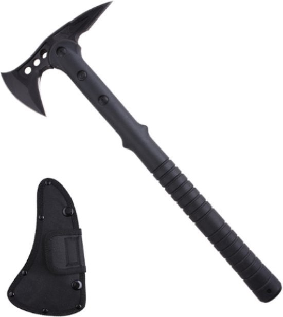 Bijl - 40 cm - Tomahawk - Zwart - Werpbijl - Handbijl - Met nylon ...