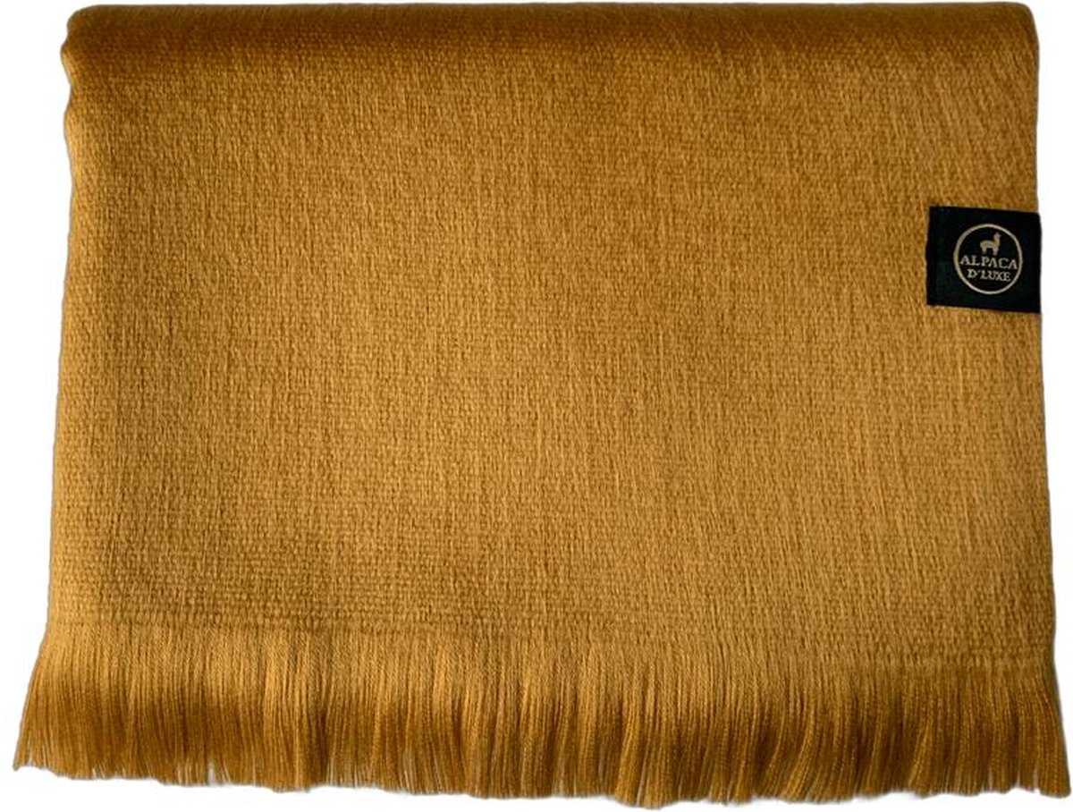 Alpaca D'Luxe Sjaal - Camel - Sjaal van alpacawol - Luxe cadeau - Zacht ...