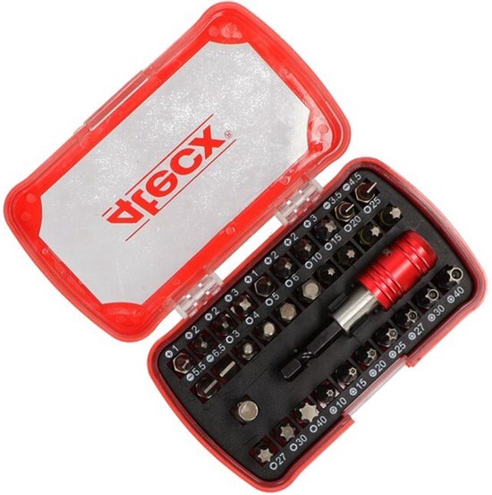 4tecx Bitset 32-delig met kleurring en snelwisselhouder | bol