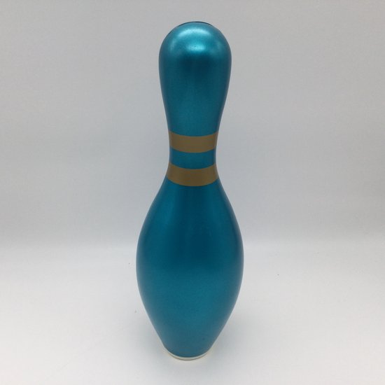 Bowling Spaarpot Bowlingpinspaarpot pin spaarpot 'groot blauw' 40 cm ...
