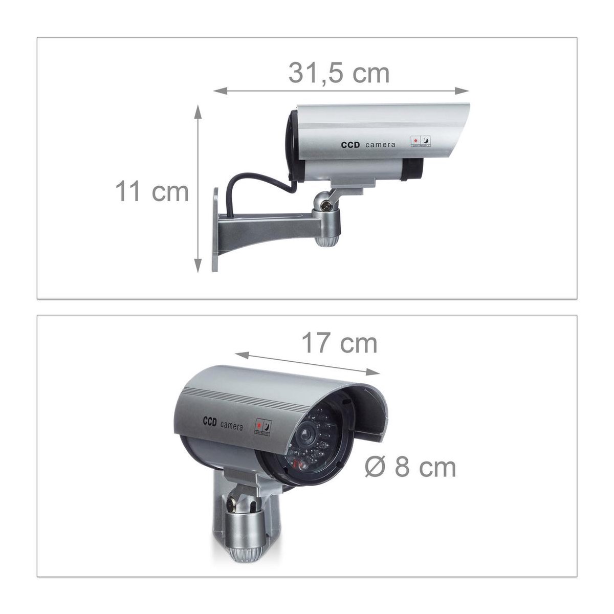 Relaxdays 4x dummy beveiligingscamera - nepcamera - camera nep - CCD ...