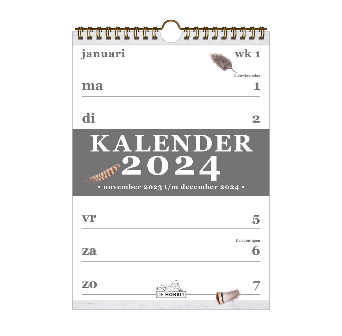 Weekkalender 2024 - Spiraalkalender 2024 - nr.4 (21cm x 15cm) A-5 ...