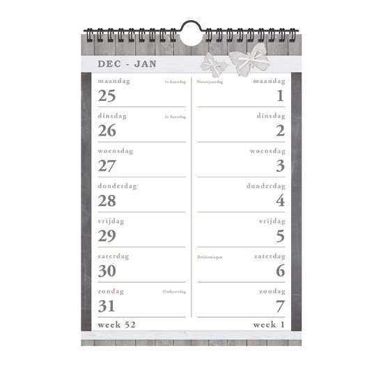 Weekkalender 2024 - Spiraalkalender 2024 - 2 weeks nr.2 (30cm x 21cm) A ...