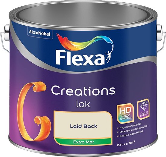Flexa Creations - Lak Extra Mat - Laid Back - 2.5L | bol