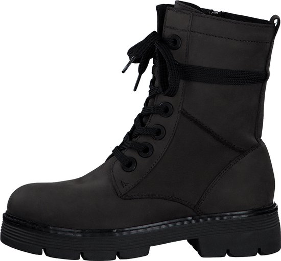 MARCO TOZZI MT Leather upper and Feel Me insole Dames Lace Boot Flat ...