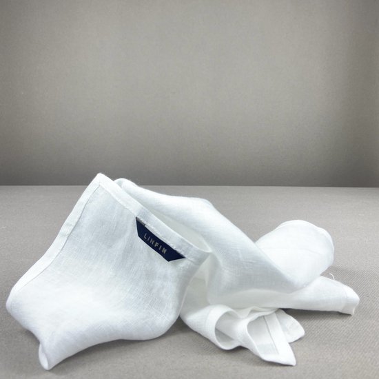 LINFIN - Linnen Servet - set van 4 - Wit - Fijn linnen - 45x45 cm ...