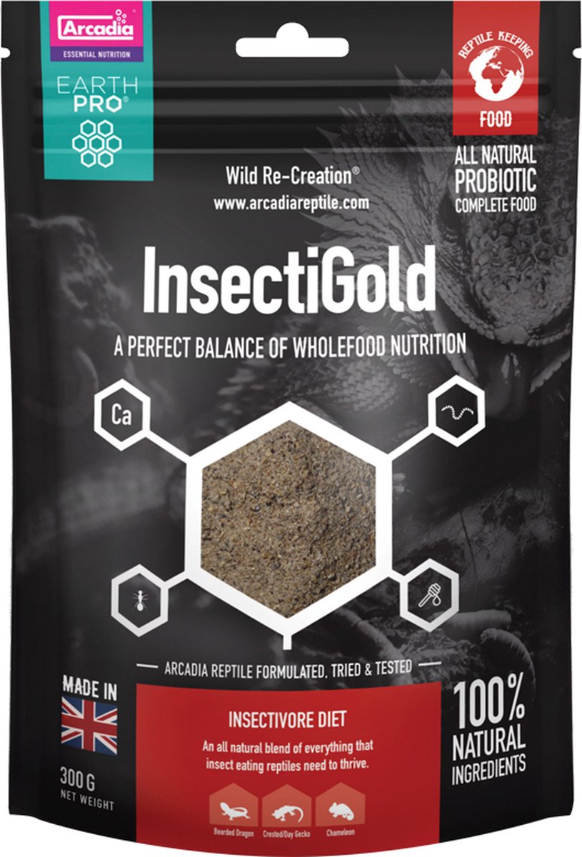 Arcadia Earth Pro Insecti Gold - Baardagaam voer | bol
