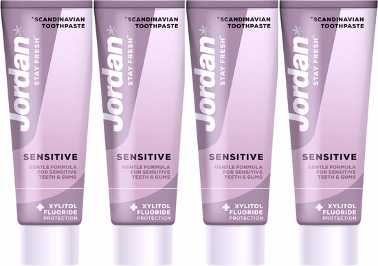 Jordan Stay Fresh Tandpasta Sensitive - 4 x 75 ml - Tandpasta voor ...