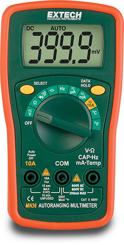 Extech MN36 -mini multimeter - CAT II 600V | bol