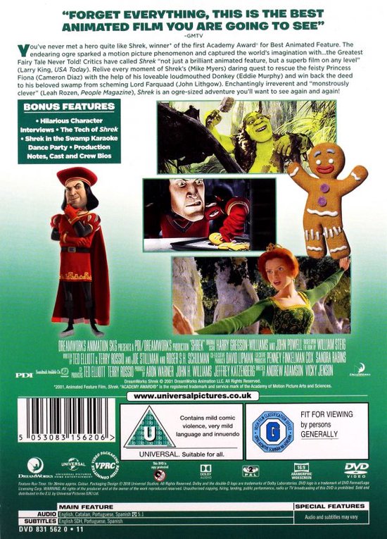 Shrek (Dvd), Eddie Murphy | Dvd's | bol