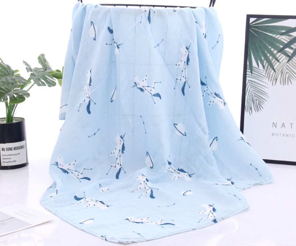 Duopack XL Eco vriendelijk Bamboe - Hydrofiel doek / Swaddle Blue ...